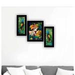 Buy VB ARTS Wall Decoration Paintings for Bedroom | Set of 3 Radha ...