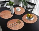 Buy Dakshya Industries PVC Pack Of 4 Carvine Round Shape Cutwork Design ...