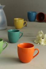 Buy LA TABLEWARE Multi Color Ceramic Cups 180 ml (Set of 6) Online at ...