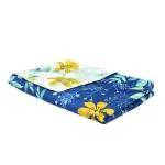 Buy Divine Casa Dark & Navy Blue Microber Polyester Floral Reversible ...