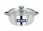 Buy Nelkon Stainless Steel Casserole (Cook n Serve Pot) with Glass Lid ...