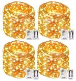 Buy LTETTES Warm White Battery Powered Copper LED String Lights with ...