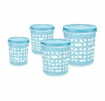 Buy Milton Storex Plastic Storage Container Set, Set of 4, Blue Online ...