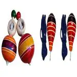 Buy IAgri Handcrafted Wooden String Top + Wooden Spinning Tops/Buguri ...