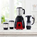 Buy Wonderchef Ruby Mixer Grinder with 4 Stainless Steel Jars Black ...