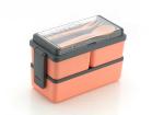 Buy 2Mech Pink Plastic 3 Compartment Tiffin Push Lock, 1000 Ml Online ...