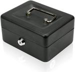 Buy Crevizon New Metal Small Cash box 6’’inch with Key Lock and Coin ...