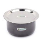 Buy Coconut Durable Black Aluminium Patila With Lid 1000 ml Online at ...