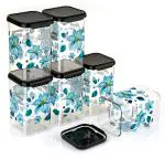 Buy MAK BROTHERS Plastic Green, Black Grocery Container - 1100 Ml (Pack ...