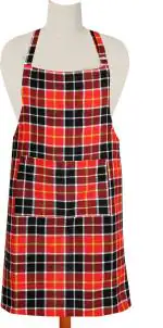 Buy Crazyweaves Checkered Cotton Black, Black, Red Chef's Kitchen ...