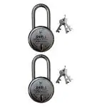 Buy KI SHIELD Round PAD Lock 65mm (Long Shackle) || (8 Levers, 3 Keys ...