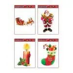Buy Sticker Bazaar 5.5" by 9.4" Pack of 4 Christmas A4 Cutout Stickers ...
