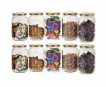 Buy JAJOD 1000 Gram Glass Jar Set of 10 Air Tight Jar Spice Jar, Honey ...