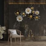 Buy Eternal Interiors Hanging Metal Modern Art Wall Decor Artifact Gold ...