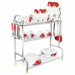 Buy SLIMSHINE Stainless Steel 3 Tier Kitchen Dish Rack | Plate Cutlery ...
