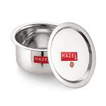 Buy HAZEL Alfa Stainless Steel Tope Patila With Lid Premium Heavy Gauge ...