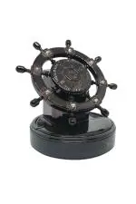 Buy Aclix Dark Brown Ship Helm Wheel Shaped Premium Solar Powered Car Air Freshener Online at ...