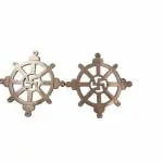 Buy Shubh Sanket Vastu Round Copper Swastik Wheel Vastu Correction ...