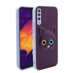 Buy Sonty Samsung Galaxy A50 Purple Faux Leather Anti Fingerprint ...