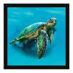 Buy ArtX Multicolor Lucky Sea Turtle Wall Art Painting 33 X 33 Online ...
