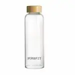 Buy PUREFIT Transparent Glass Water Bottle with Bamboo Lid, BPA Free ...