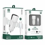 Buy JNUOBI - Dual 2 USB Car Charger with type C Cable Model: CC-24A/TPC ...