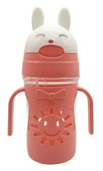 Buy Te Quiti Pink Plastic Leakproof Durable BPA Free Non-Toxic Baby Sipper With Straw 240ml ...
