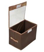 Buy Kuber Industries Foldable Large Brown Wood Storage Box Online at ...