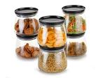 Buy Tirth Black Matka Kitchen plastic containers 800 ml (pack of 6 ...