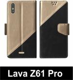 Buy Sbms Lava Z61 Pro Black Artificial Leather Shock Proof Flip Cover Online at Best Prices in ...