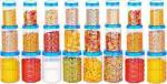 Buy Finox Airtight Blue Plastic Storage Container Set (pack of 24 ...