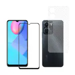 Buy Vatsin EDGE to EDGE [Black] [9H] Tempered Glass & 3D Back Carbon ...