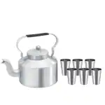Buy SHINI LIFESTYLE Traditional Aluminium Roadside Tea Kettle, ketli ...