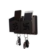 Buy Home Sparkle Black Engineered Wood Pocket Shelf Key Holder With 6 ...