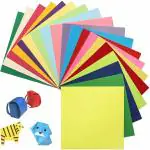 Buy PERDAY Origami Paper 15x15 cm Neon Color Both Side Color Set of 100 ...