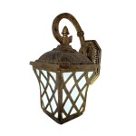 Buy Kiyah lights Aluminium Antique gold Standard Gate Light | KLW04 ...