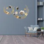 Buy Eternal Interiors Hanging Metal Modern Art Wall Decor Artifact Gold ...