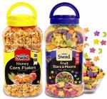 Buy Swad Fruit Stars N Moons & Honey Corn Flakes (Multigrain High Fibre ...