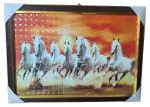 Buy Ppj Animal Print Wood 7 Running Horses Vastu 3D Uv Coated Framed ...