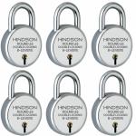 Buy HINDSON Silver Round Lock With 3 Key And 8 Lever Padlock 65 mm ...