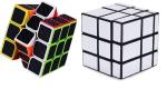 Buy Enorme Cube Combos of High Speed 3x3x3 Silver Mirror & Neon Carbon Fiber Black High ...