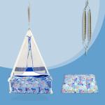 Buy NHR New Born Baby Cotton Hanging Cradle Jhula with Mosquito Net and ...