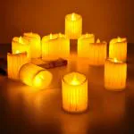 Buy SM GOLD Acrylic Dancing Flame Led Tea Light Candle For Home ...