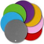 Buy Dezicon Ecom Multicolor Silicone Round Hot Pot Coasters (Pack Of 5 ...