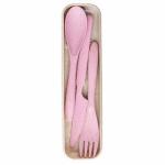 Buy IRIDA NATURALS Unbreakable Wheat Straw Cutlery Set - (Plush Pink ...