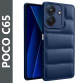 Buy Fashionury Back Cover for Poco C65 (Blue, Camera Bump Protector ...