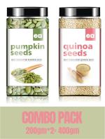 Buy JN Raw Seeds Pumpkin & Quinoa nutritious, delicious Seeds(200GX2)400g,Pack of 2 Online at ...