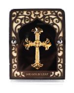 Buy HEM JEWELS 999 Gold Christian Cross Frame For Gift & Home Decor ...