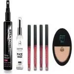 Buy Snatch Makeup Fixer Primer Face compact & Liquid matte Lipstick ( 4 ...