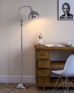 Buy Divine Trends Curved Adjustable Floor Lamp Standing Nickel with ...